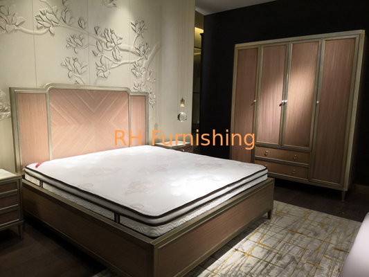 Villa house interior design furniture by High end Luxury nice wood bedroom furniture set with New classic wardrobe supplier