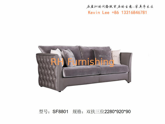 Elegance American style furniture in Light luxury design for Villa house living room leather sofa factory directly sale supplier