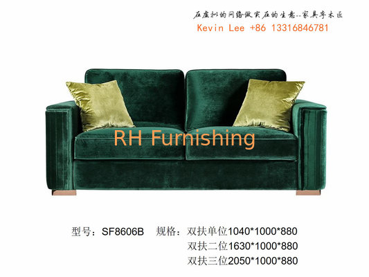 American style Sofa set furniture by fabric upholstered light luxury sofa with Sofa tables and foot ottoman for Villa supplier