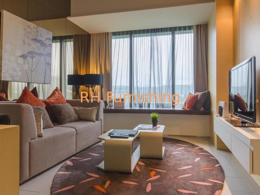 Oak laminate wood furniture for Hotel bedroom set by Writing desk in stainless steel legs with Wardrobe clost cabinets supplier