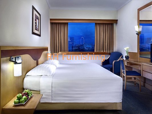 Hospital rooms furniture used Oak laminate wood table and cabinet by Upholstered headboard bedroom set supplier