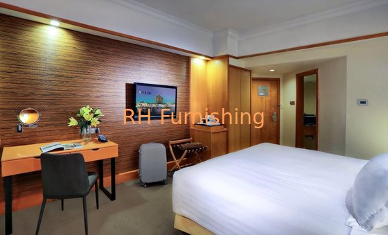 Hospital rooms furniture used Oak laminate wood table and cabinet by Upholstered headboard bedroom set supplier
