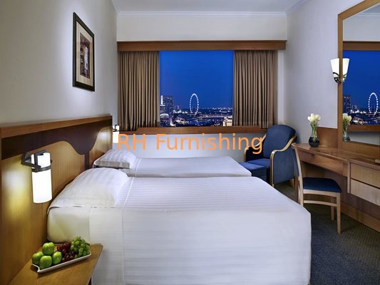 Hospital rooms furniture used Oak laminate wood table and cabinet by Upholstered headboard bedroom set supplier