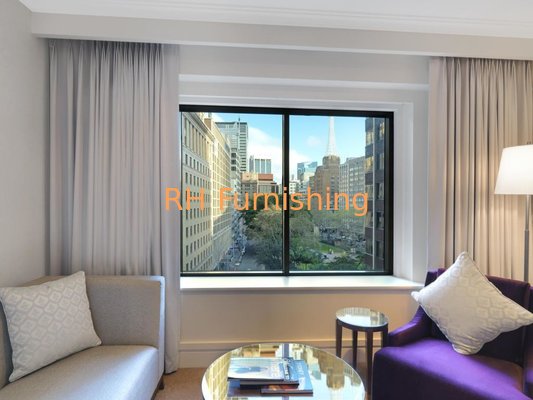 Kampong Chhnang Wood furniture for Hotel interior guestroom furniture of Upholstered headboard bed with TV wall cabinets supplier