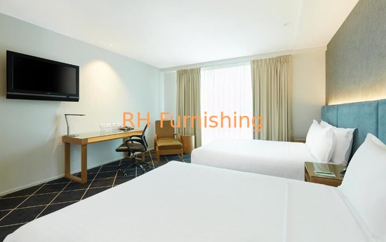Kampong Speu hotel furniture supplier made wood furniture Hotel room design of bedroom set with TV table desk supplier