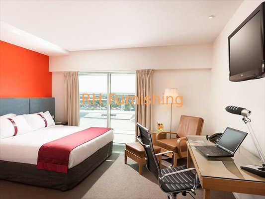 Kampong Speu hotel furniture supplier made wood furniture Hotel room design of bedroom set with TV table desk supplier
