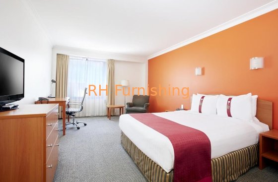 Kampong Speu hotel furniture supplier made wood furniture Hotel room design of bedroom set with TV table desk supplier