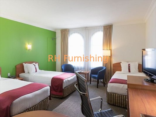 Kampong Speu hotel furniture supplier made wood furniture Hotel room design of bedroom set with TV table desk supplier