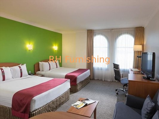 Kampong Speu hotel furniture supplier made wood furniture Hotel room design of bedroom set with TV table desk supplier