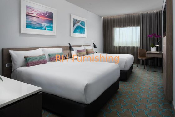 Koh Kong hotel furniture manufactuer by designer Laminate board wall panel with Wood guestroom furniture supplier