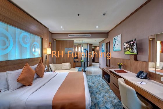 Pailin fashion design of hotel Bedroom Wall panel headboard and TV cabinet with Luggage stand supplier