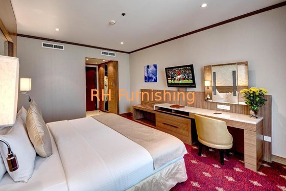 Pailin fashion design of hotel Bedroom Wall panel headboard and TV cabinet with Luggage stand supplier