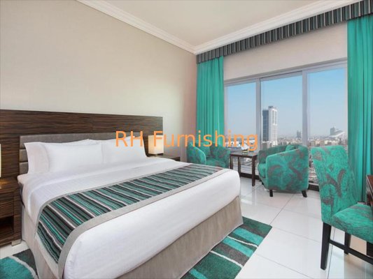 Sihanouk Hotel furniture factory from China made for star hotel bedroom set with Upholstered sofa and Chairs supplier