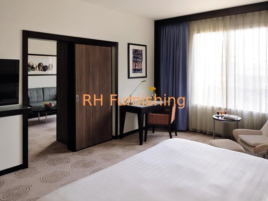 Purthisat wood factory for Hotel furniture of Bedroom set by wood bed and dresser table with Armchairs supplier