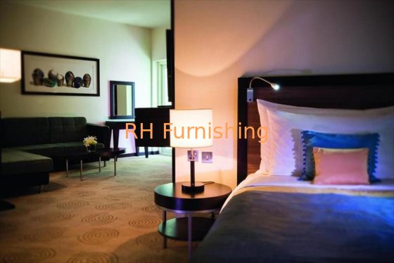 Purthisat wood factory for Hotel furniture of Bedroom set by wood bed and dresser table with Armchairs supplier