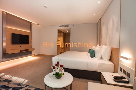 Svay Rieng hotel furniture factory make modern style wood furniture design for Bed and Wardrobe with tables supplier