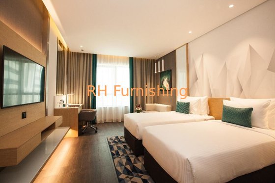 Svay Rieng hotel furniture factory make modern style wood furniture design for Bed and Wardrobe with tables supplier