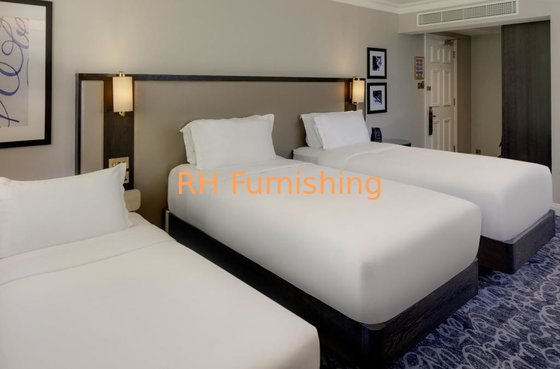 Negeri Pulau Pinang hotel fixture of Laminated wood bedroom fruntiure set in hotel bed with Combined table and luggage supplier