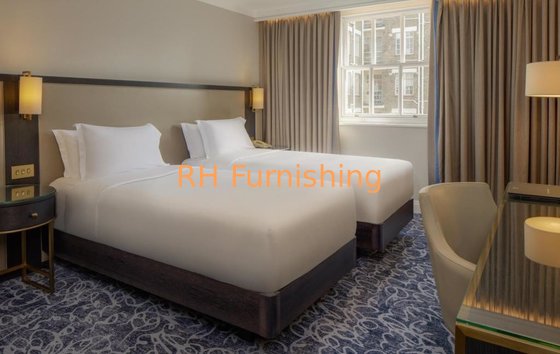 Negeri Pulau Pinang hotel fixture of Laminated wood bedroom fruntiure set in hotel bed with Combined table and luggage supplier