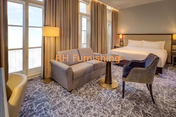 Negeri Pulau Pinang hotel fixture of Laminated wood bedroom fruntiure set in hotel bed with Combined table and luggage supplier