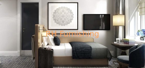 Negeri Perak hotel building high quality room furniture by solid wood beds and Luxury sofa with coffee table supplier