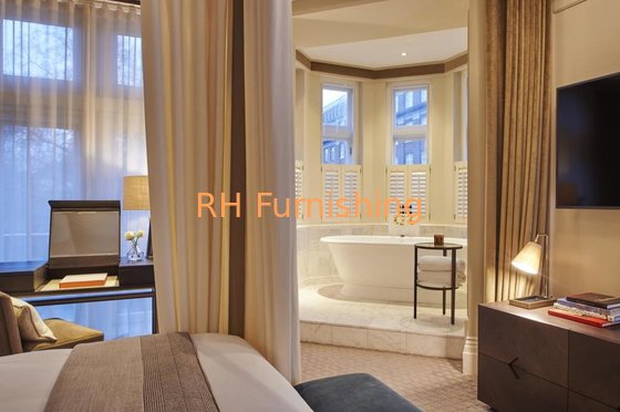 Negeri Perak hotel building high quality room furniture by solid wood beds and Luxury sofa with coffee table supplier