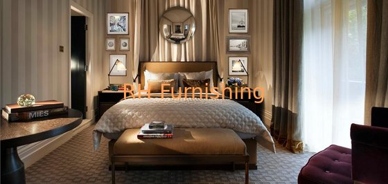 Negeri Perak hotel building high quality room furniture by solid wood beds and Luxury sofa with coffee table supplier