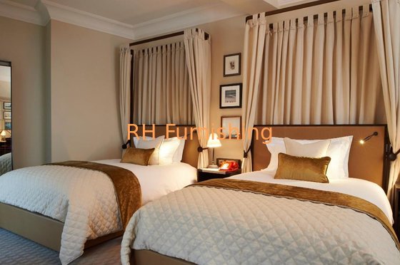 Negeri Perak hotel building high quality room furniture by solid wood beds and Luxury sofa with coffee table supplier
