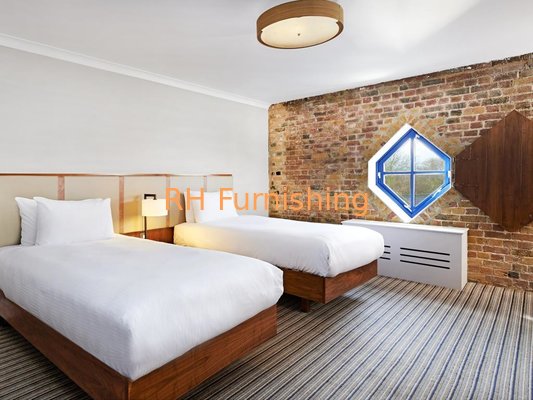 Kuala Lumpur star hotel inner decoration furniture and fixture by Laminate wood for headboard bed with wardrobe closet supplier