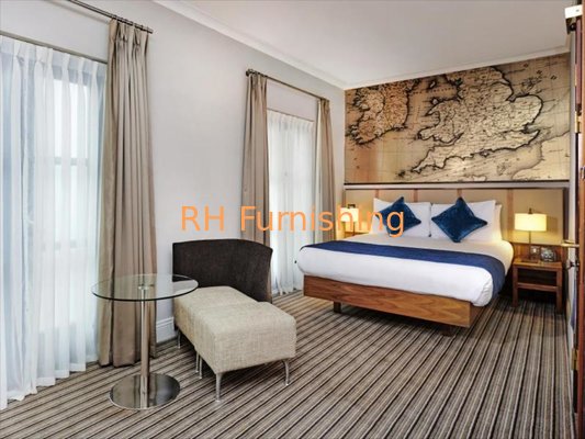 Kuala Lumpur star hotel inner decoration furniture and fixture by Laminate wood for headboard bed with wardrobe closet supplier