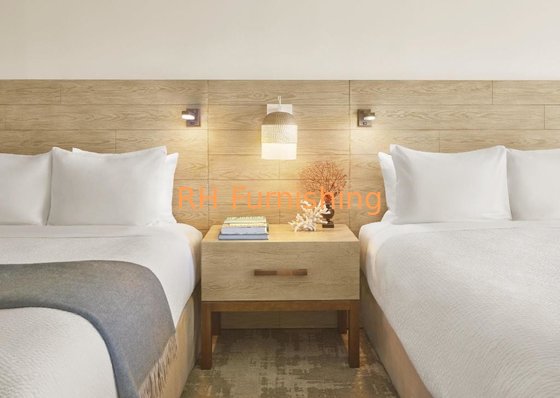 Chiangmai star hotel good quality new furniture supplier for Wood headboard bed with Writing table and Leisure chaise supplier
