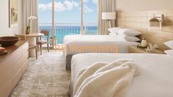 Chiangmai star hotel good quality new furniture supplier for Wood headboard bed with Writing table and Leisure chaise supplier