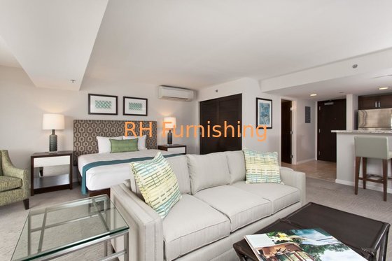 Koh Samui vacation hospitality interior new guestroom furniture of Bedroom sets with Living room sofa and table cabinet supplier