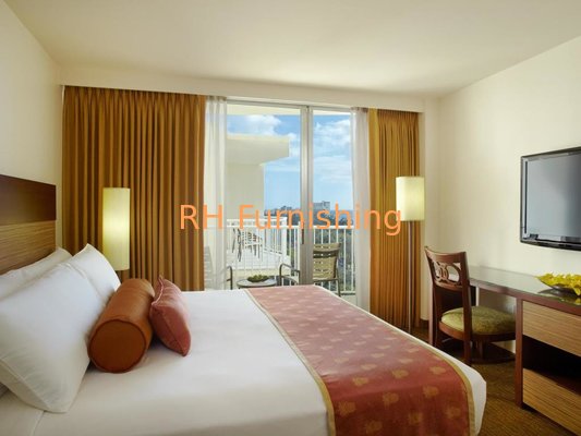 Nongkhai hotel furniture factory from China made by wood veneer plywood painting furniture used headboard and Read desk supplier