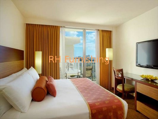 Nongkhai hotel furniture factory from China made by wood veneer plywood painting furniture used headboard and Read desk supplier