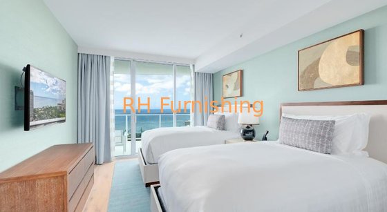 Daerah Khusus Ibukota hotel apartment furniture design of walnut wood with Upholstered fabric bed and living room sofa supplier