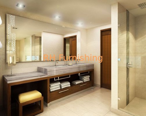Nanggroe Aceh Darussalam travel holiday hotel room furniture by Teak wood headboard bed with TV tall cabinet and lounge supplier
