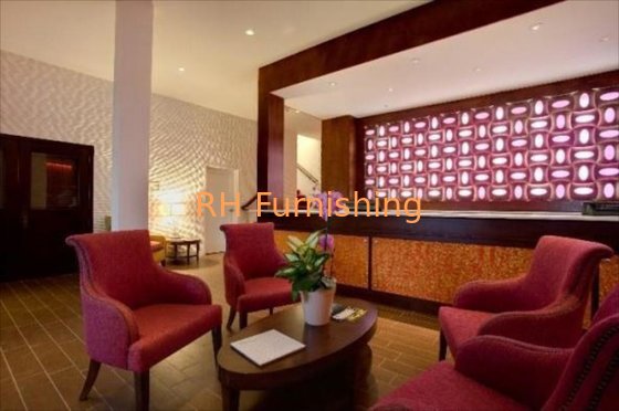 Java Island modern hotel furniture manufactuer Laminate wood tall headboard bed with Spring mattress and glass top night supplier