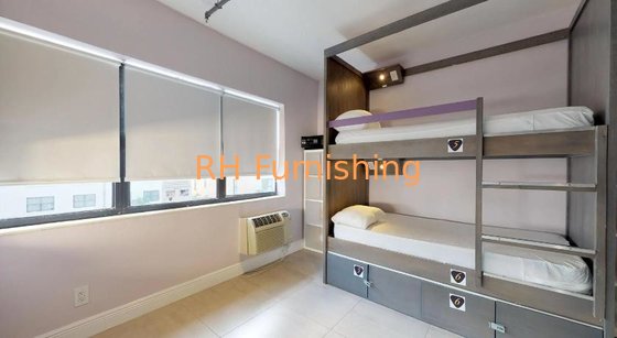 Ho Chi Minh Apartment space saving room furniture by Laminate wood bunk bed with storage drawers and wardrobe cabinets supplier