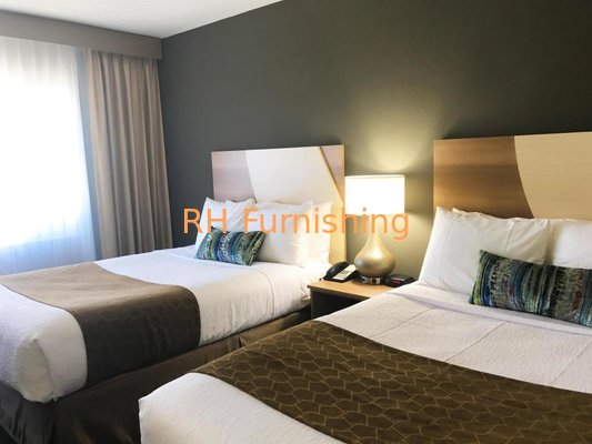 Thành phố Hải Phòng star hotel guestroom furniture for sale double bed with drawer cabinet made by laminate furniture supplier