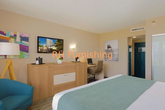 Thành phố Hải Phòng star hotel guestroom furniture for sale double bed with drawer cabinet made by laminate furniture supplier