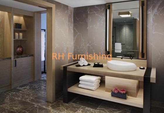 DA LAT five star hotel interior furniture of King bed with nightstand and fabric sofa chaise lounge supplier