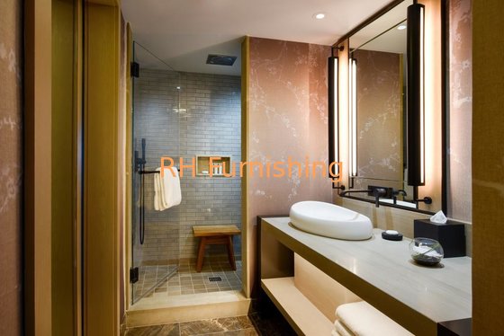 DA LAT five star hotel interior furniture of King bed with nightstand and fabric sofa chaise lounge supplier