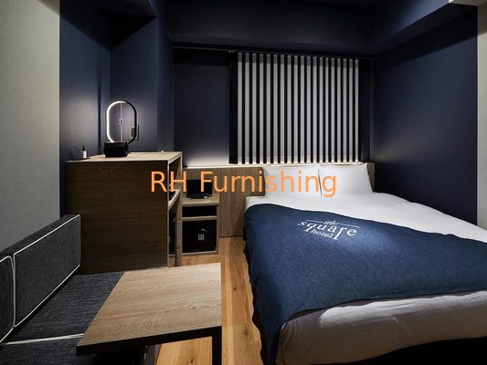 Dunedin hotel furniture supplier for interior design laminate panel bed with storage and combined desk with TV wall supplier