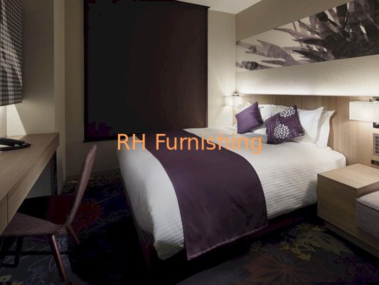 Palmerston North resort hotel inteior design furniture Laminate headboard with nightstand and fabric upholstered sofa supplier