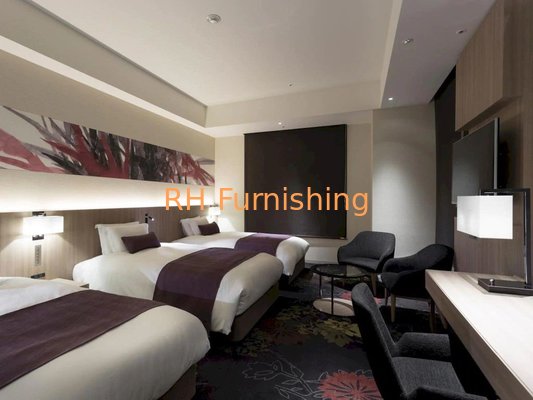 Palmerston North resort hotel inteior design furniture Laminate headboard with nightstand and fabric upholstered sofa supplier