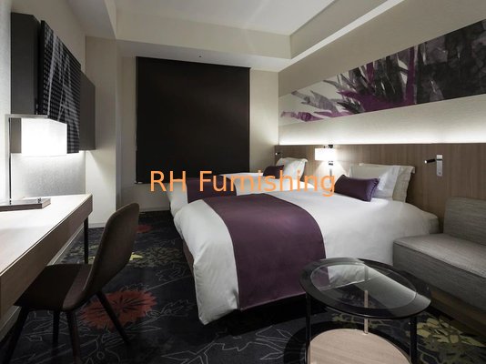 Palmerston North resort hotel inteior design furniture Laminate headboard with nightstand and fabric upholstered sofa supplier