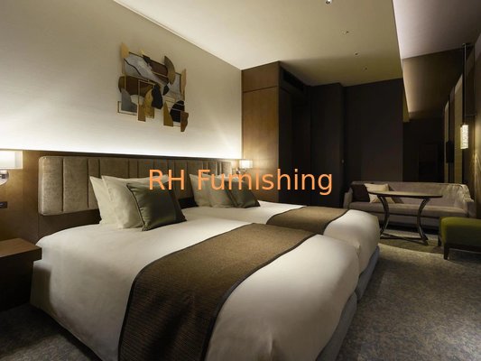 New Zealand hotel furniture supplier from China manufactuer for guestroom wood furniture bed with wall panel and Casagoo supplier