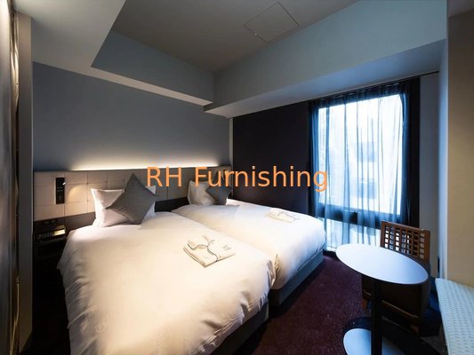 New Caledonia Islands resort hotel interior fixture and furniture by HPL laminate wardrobe with Upholstered bed supplier