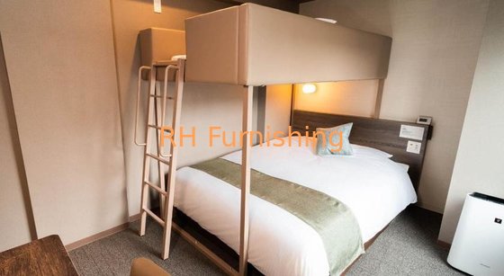 Tuvalu hotel apartment furniture small room furniture supplier by bunk bed with storage cabinet and seating sofa supplier